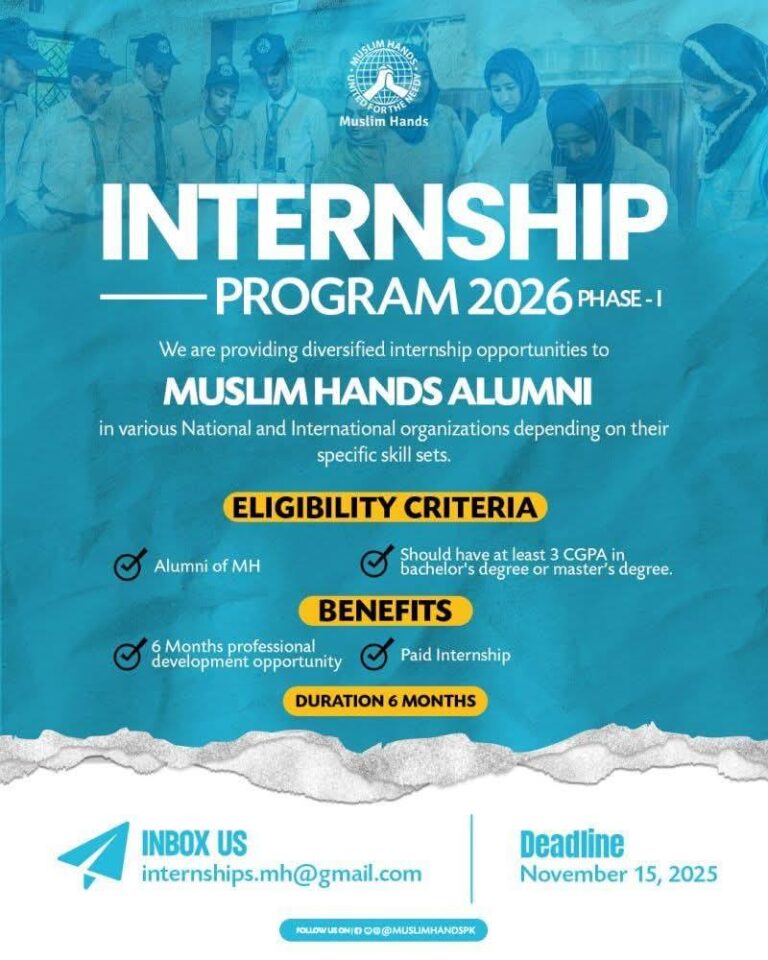 Apply Now for Muslim Hands Internship Program 2026 Paid Internships for ...